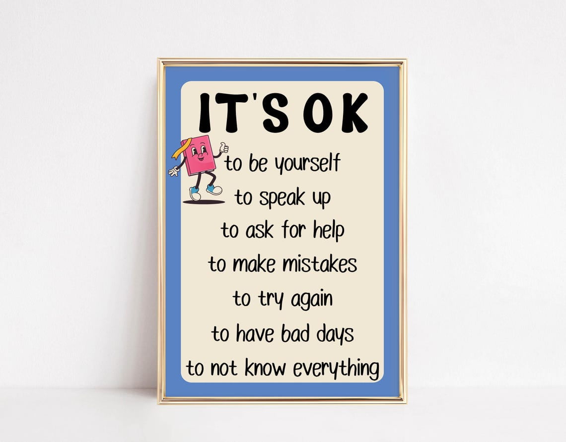 Classroom Decor Wall Positive Art Affirmation For Teacher Poster ...