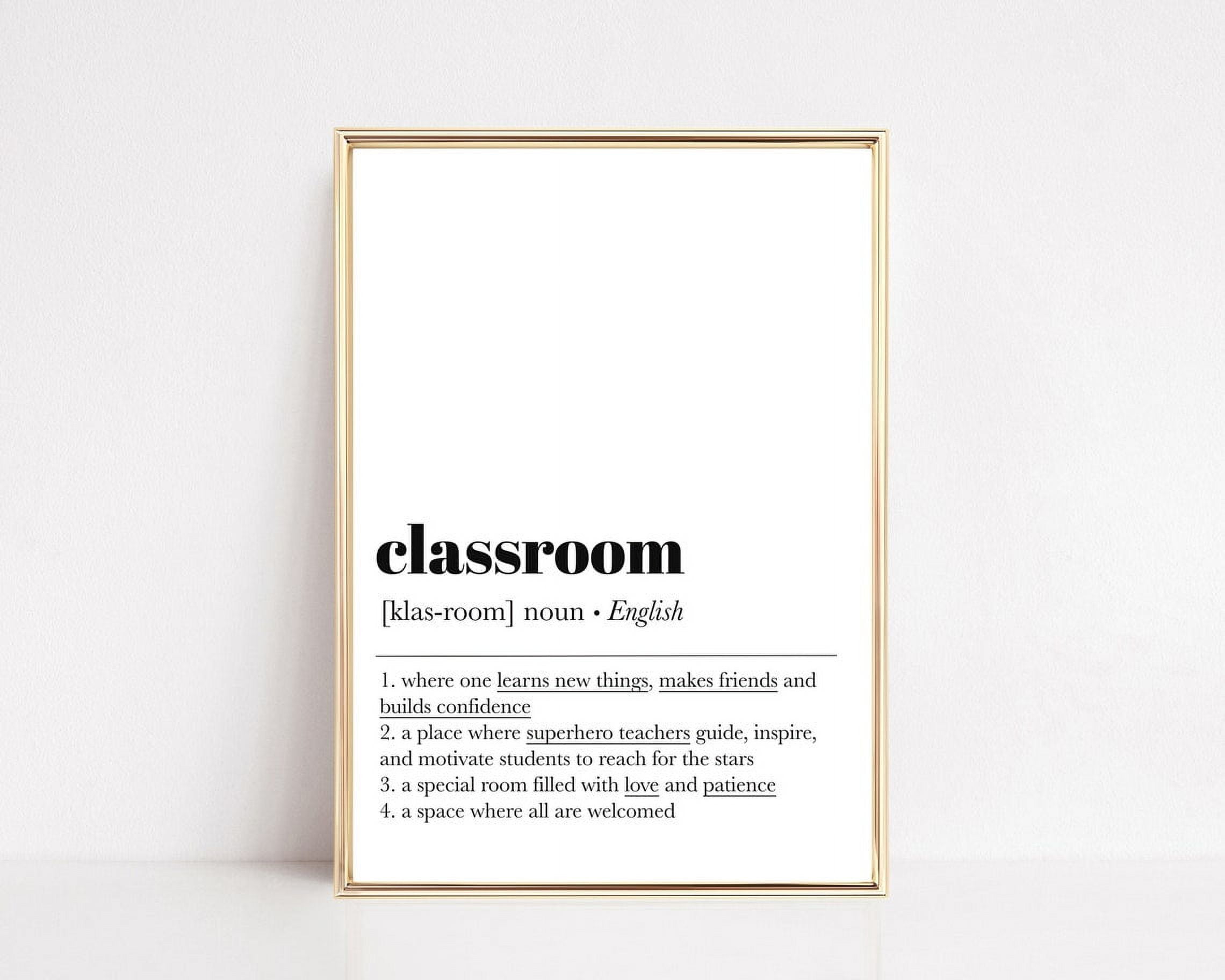 Classroom Definition Print Minimalist Classroom Decor Neutral Classroom ...