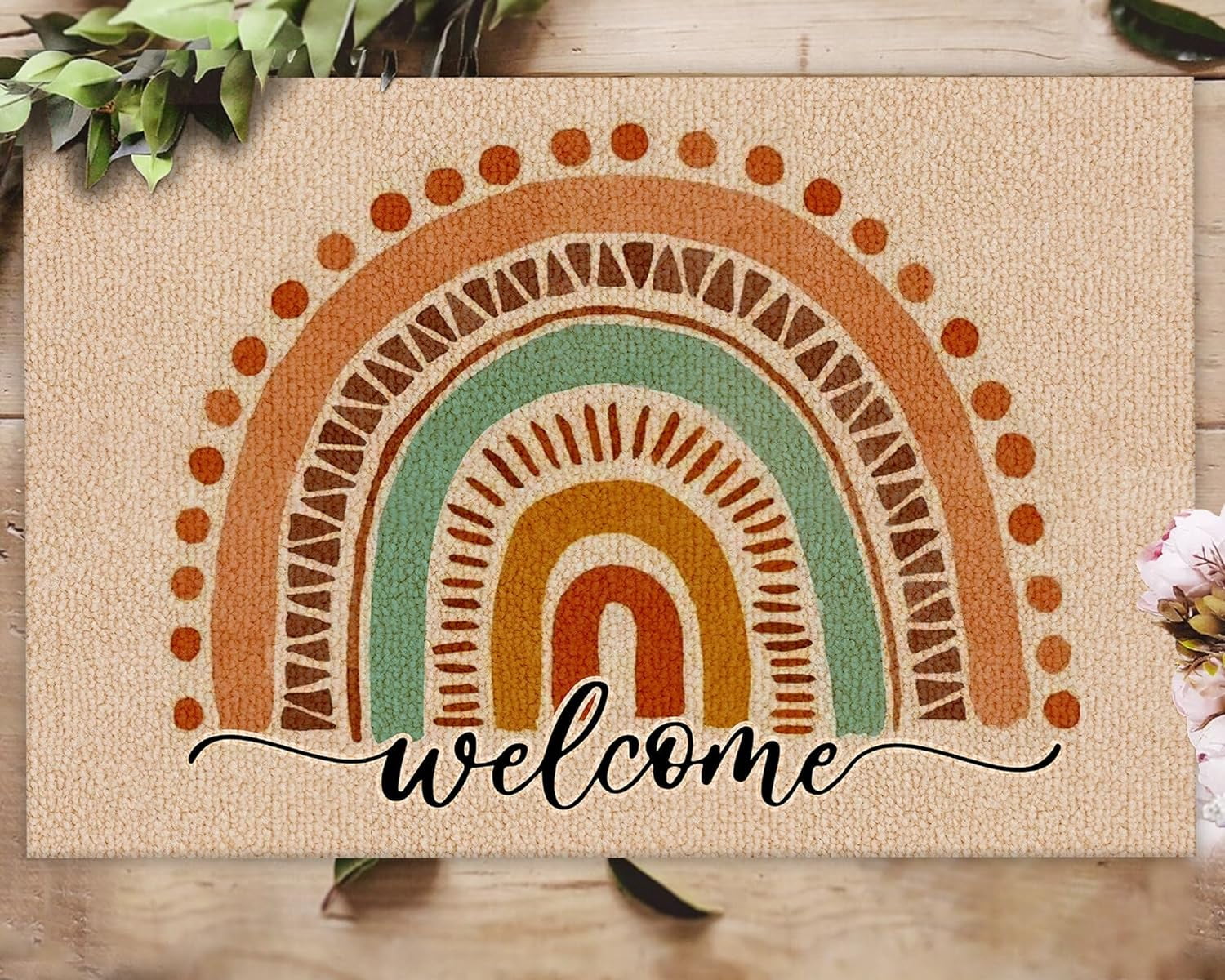 Classroom Doormat Boho Rainbow Easy to Clean Indoor Doormat for ...