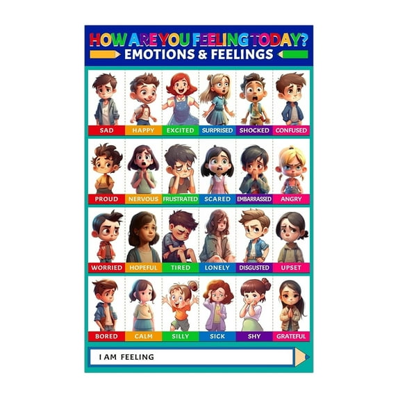 Classroom Feelings Chart for Kids - Emotions Poster for Preschool ...