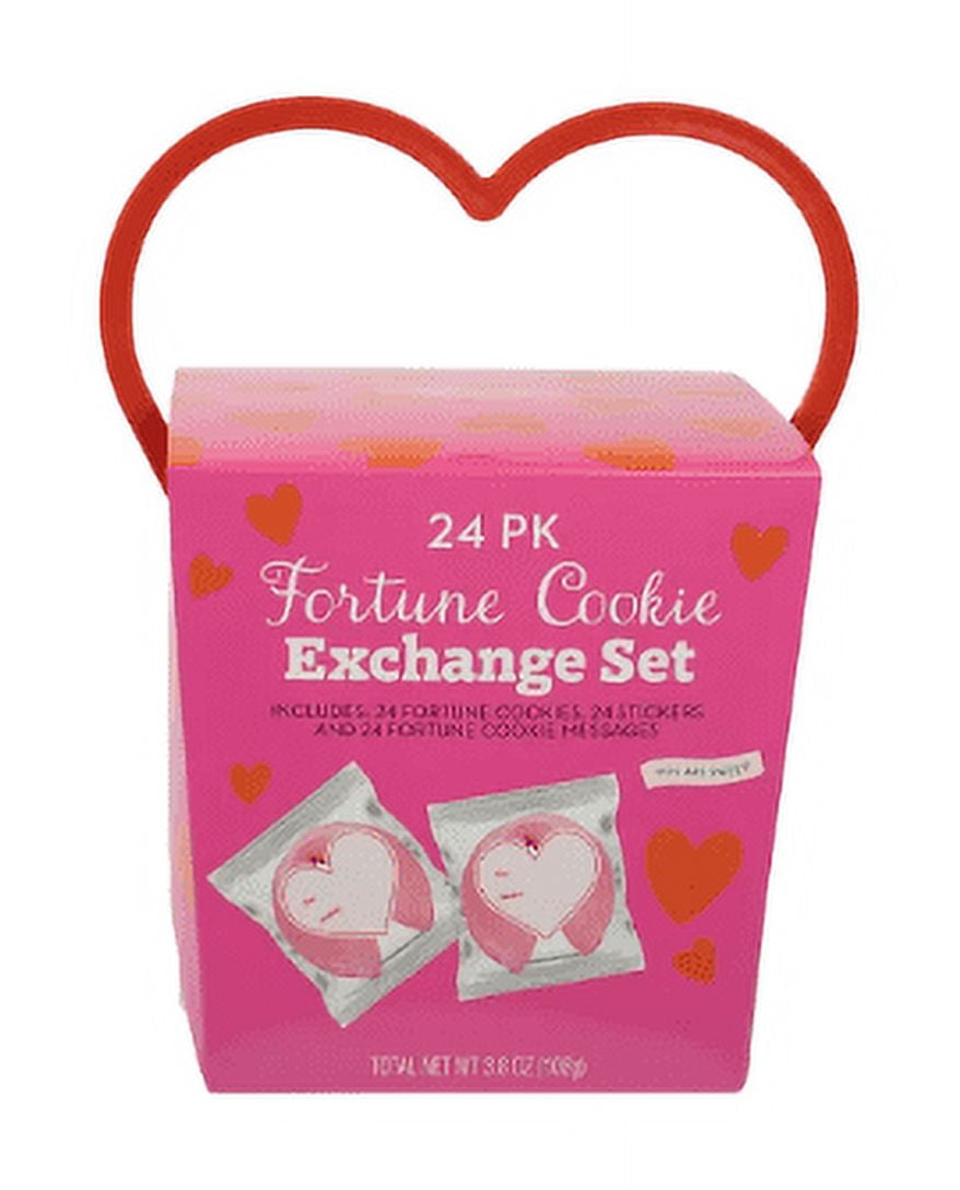 Classroom Fortune Cookie Valentine Exchange Set – 24 Count (Includes ...