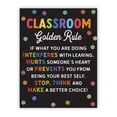 Classroom Golden Rule Rainbow Polka Dots Sign Positive Behavior ...