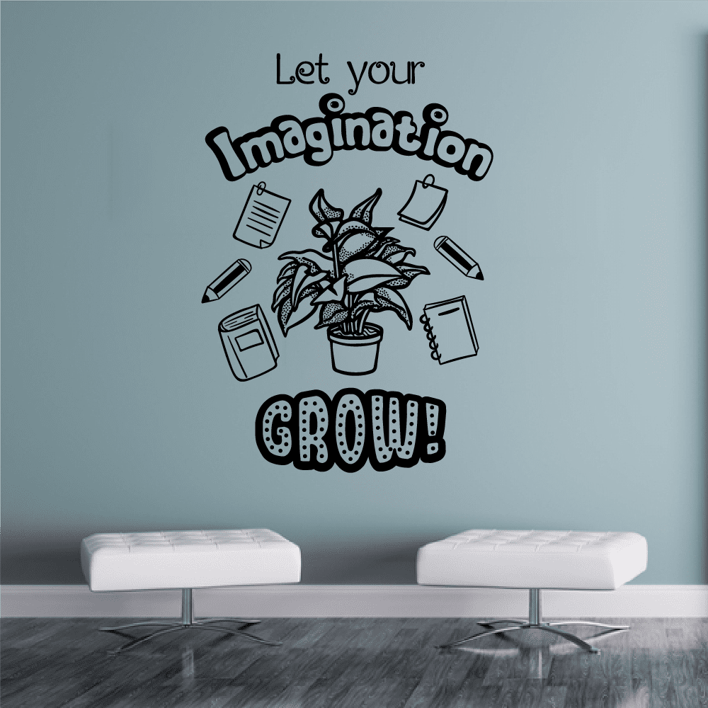 Classroom Imagination Grow Wall Decals Stickers Education Educational ...