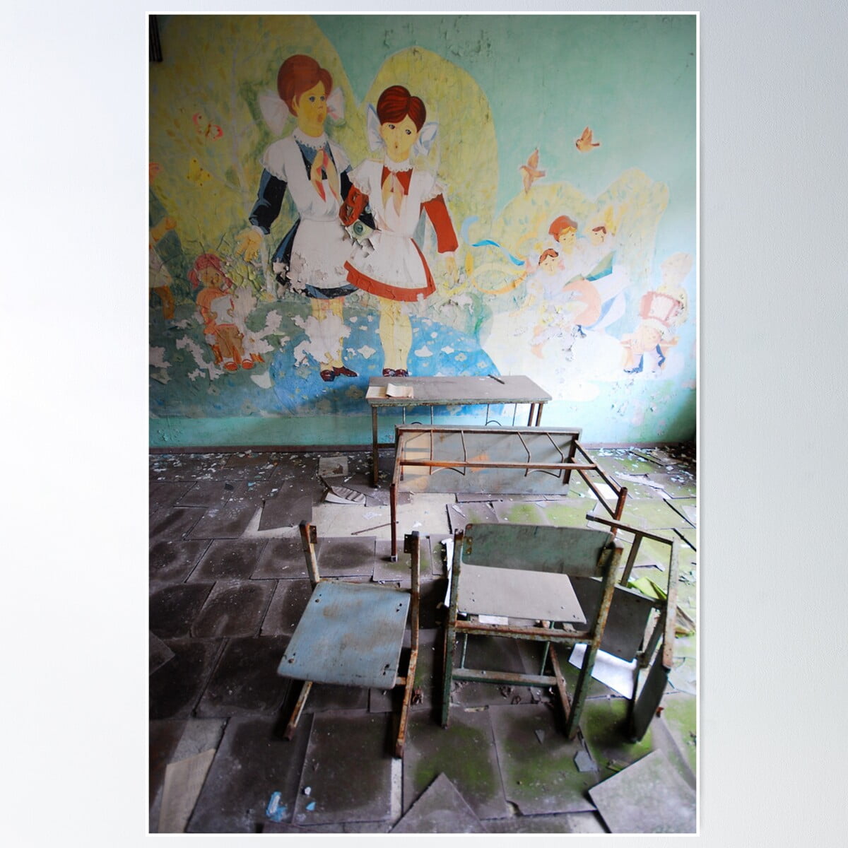 Classroom In School No 3 Poster Wall Art, Modern Wall Decor For Living ...