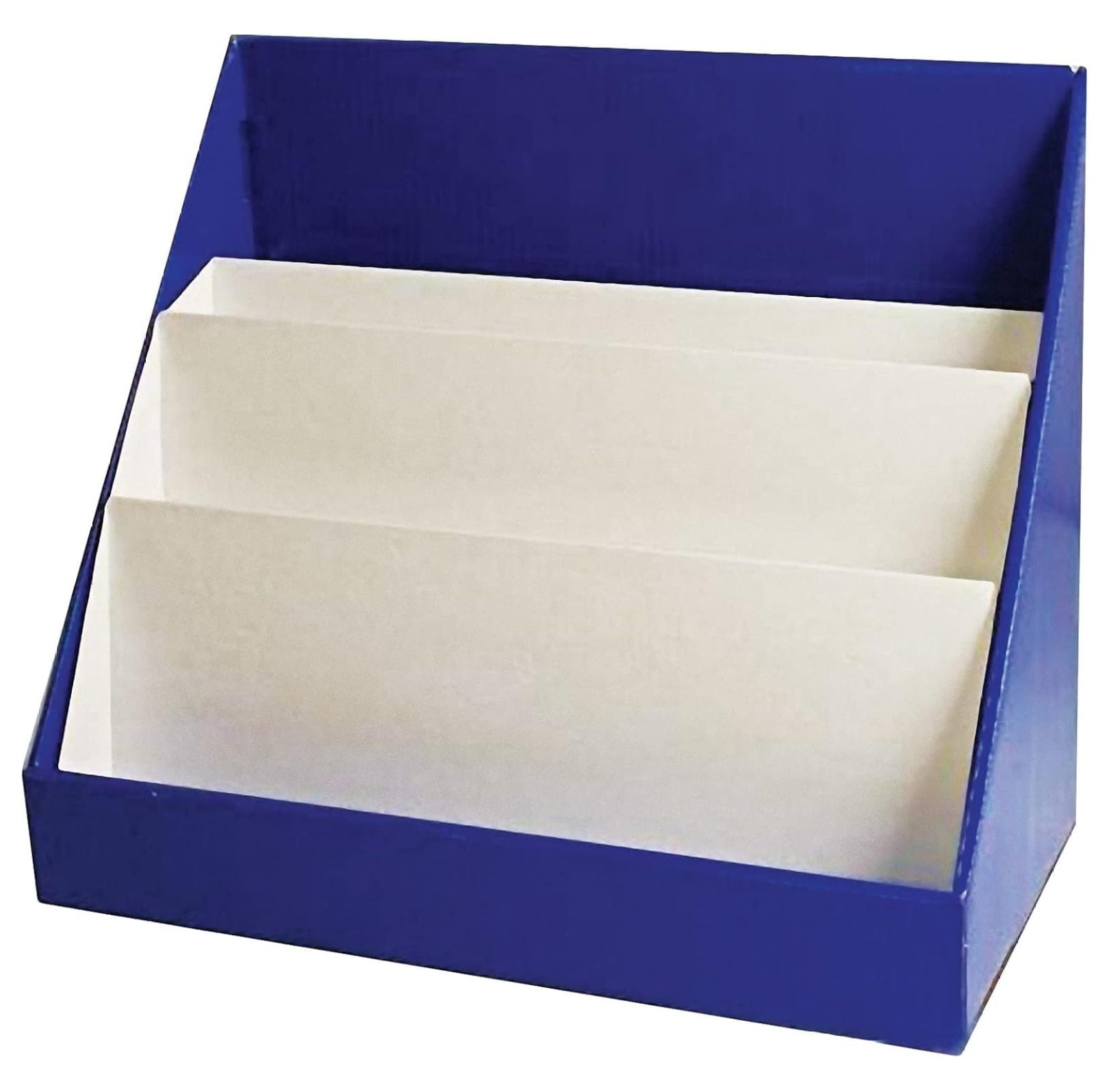 Classroom Keepers Book Shelf - 3 Tiered Cardboard Organizer - Blue - 17 ...