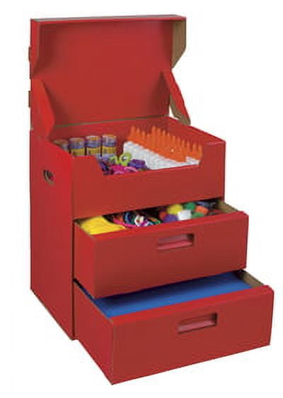 Classroom Keepers Tool Box, 19-1/2 x 13-1/2 x 20 Inches, Red - Walmart.com