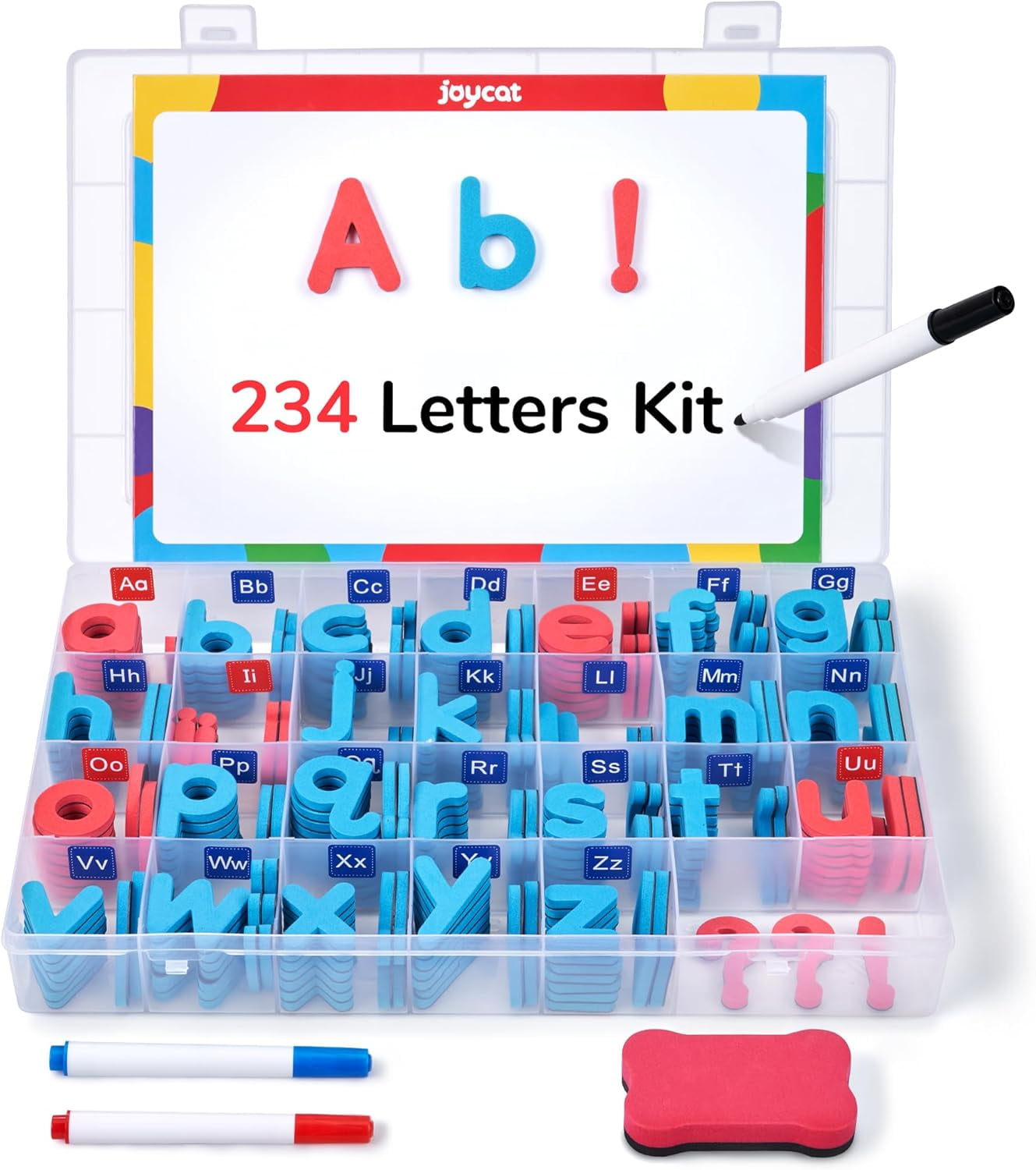 Classroom Magnetic Letters Kit 234 Pcs with Double-Side Magnet Board ...