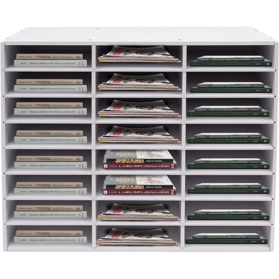 Classroom Mailbox 24-Slots, Thickened PVC Panel Literature Organizer ...