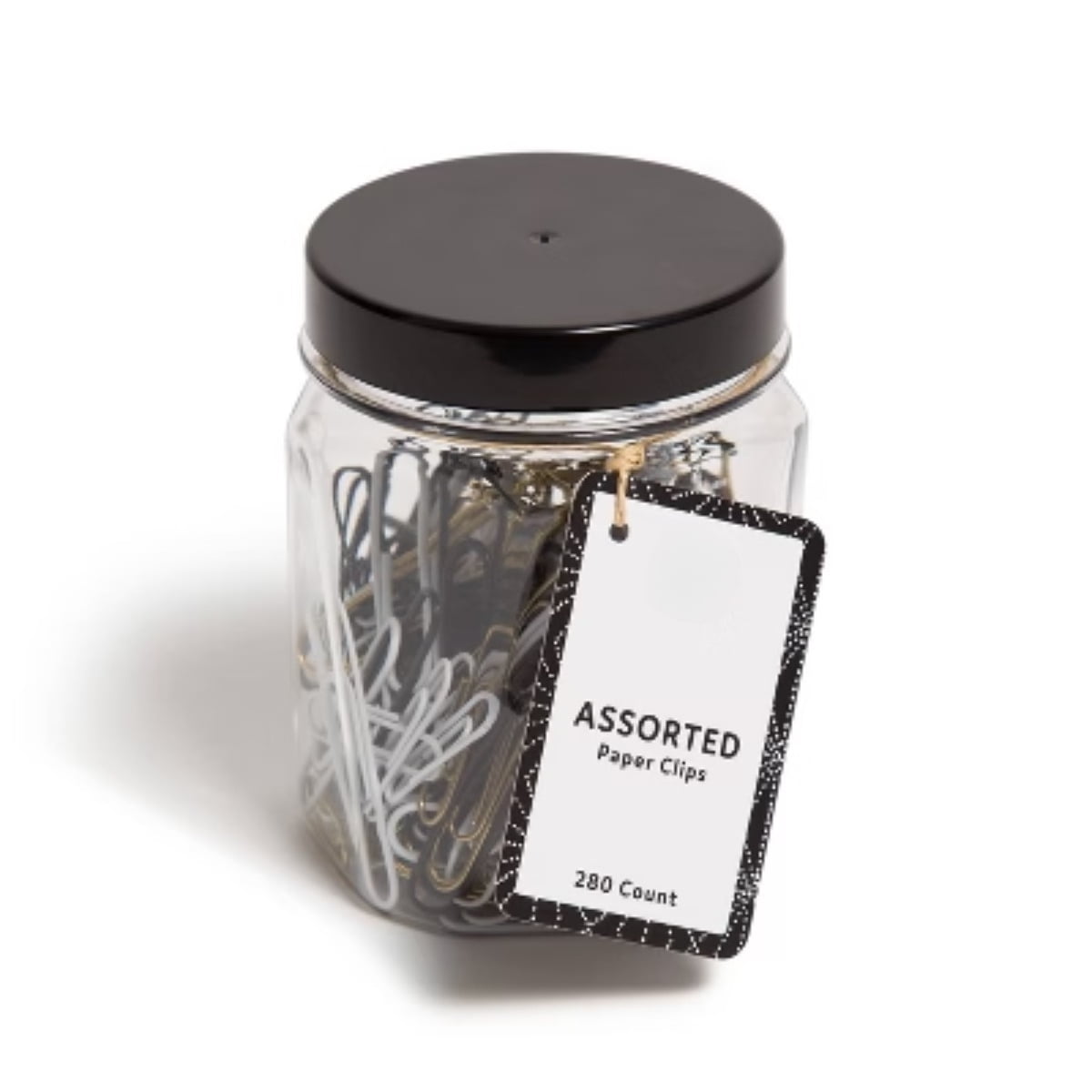 Classroom & Office Fasteners: 280ct Assorted Black/White/Gold Metal ...