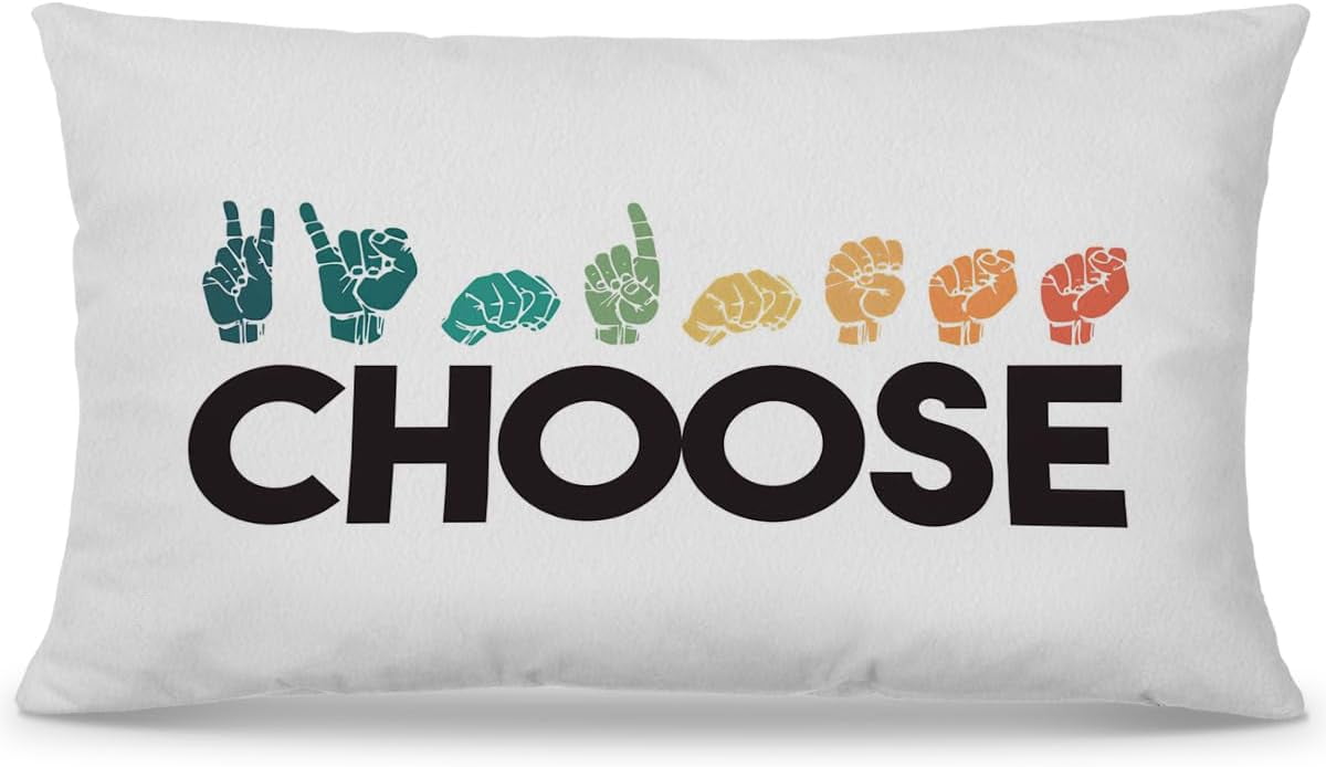 Classroom Pillows Covers 12x20, Sign Language Pillow Covers, Classroom ...