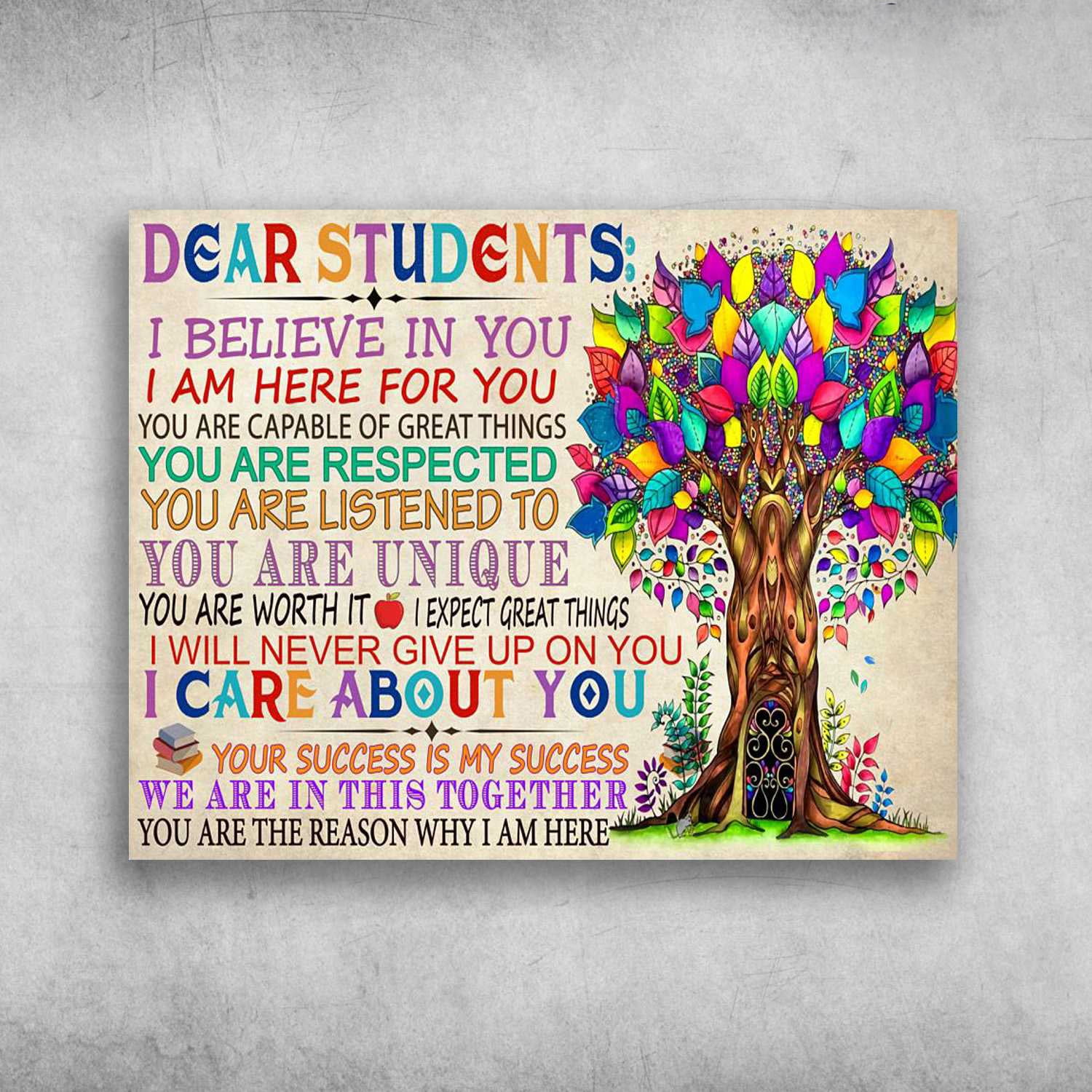 Classroom Poster, Classroom Rule, Dear Students, I Believe In You, I Am ...