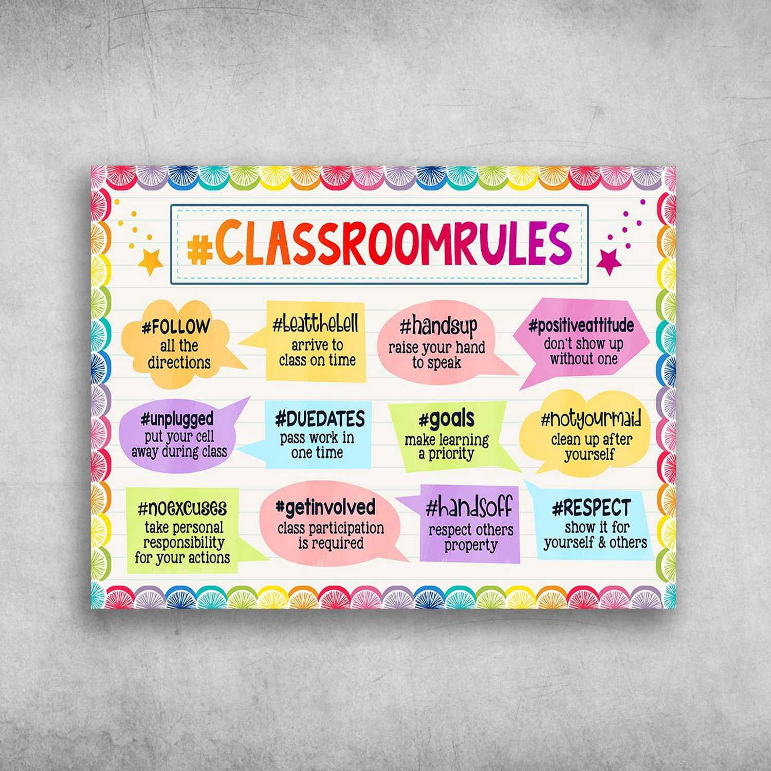 Classroom Poster, Classroom Rules, Follow All The Directions ...
