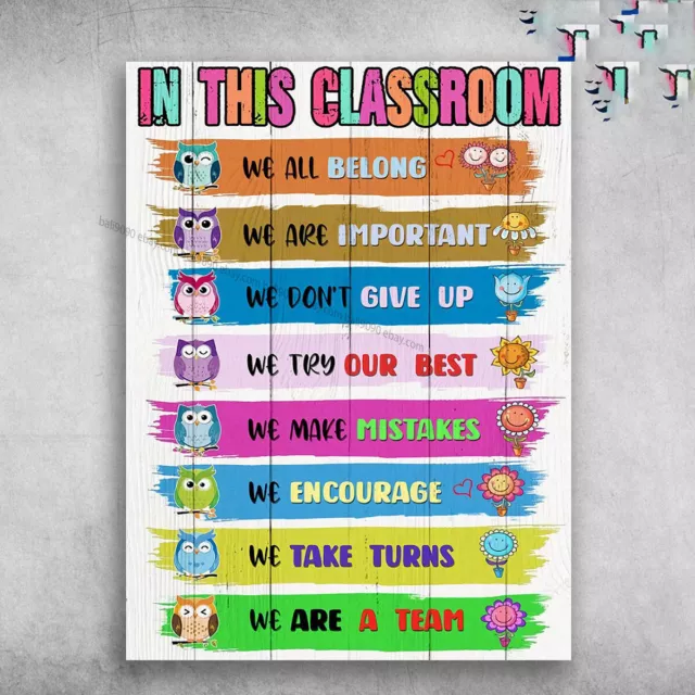 Classroom Poster, Classroom Rules - In This Classroom, We All Belong ...