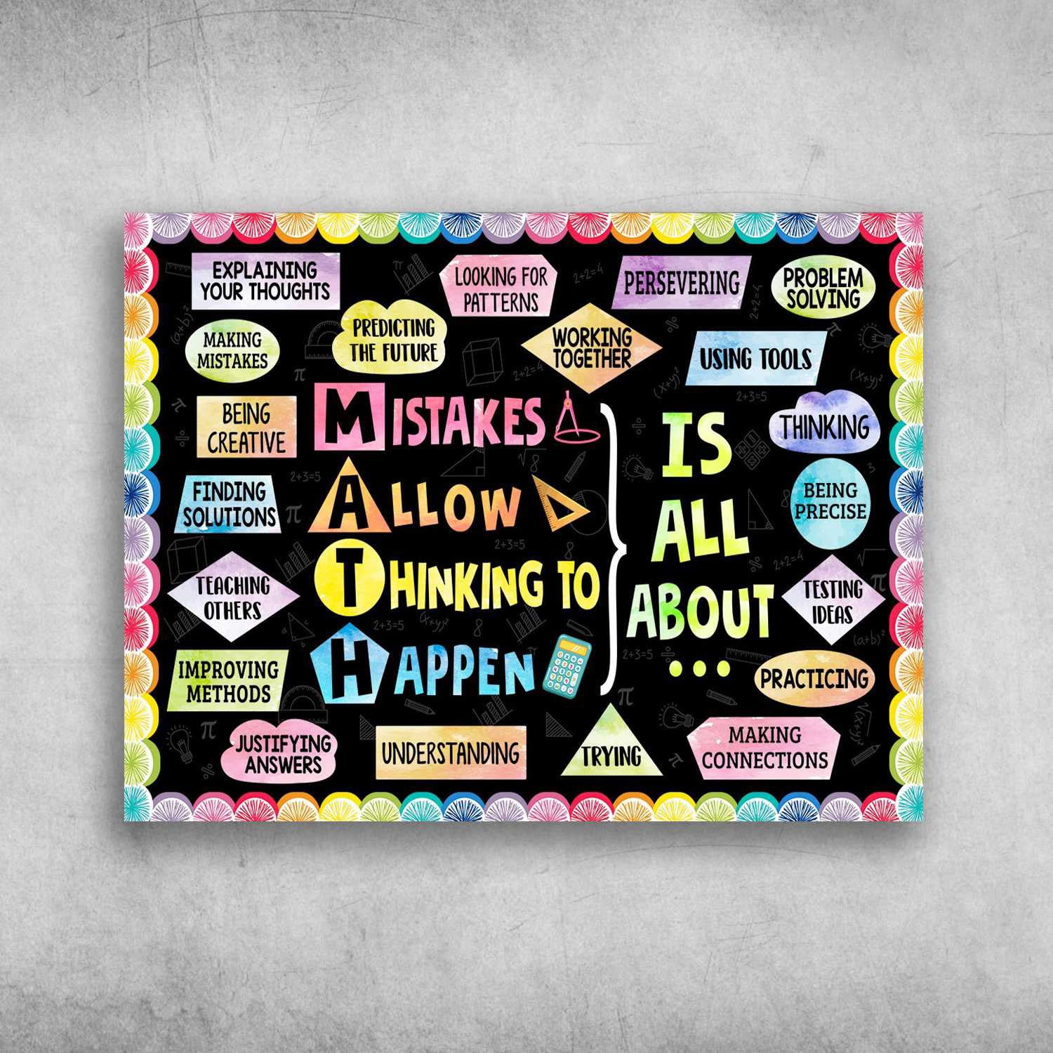 Classroom Poster - Explaining Your Thoughts, Making Mistake, Predicting ...