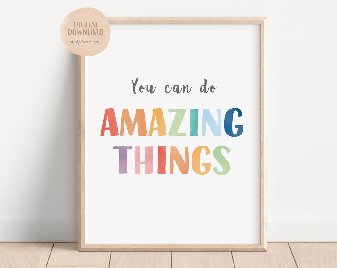 Classroom Poster, Positive Classroom Art, Growth Mindset, Printable ...