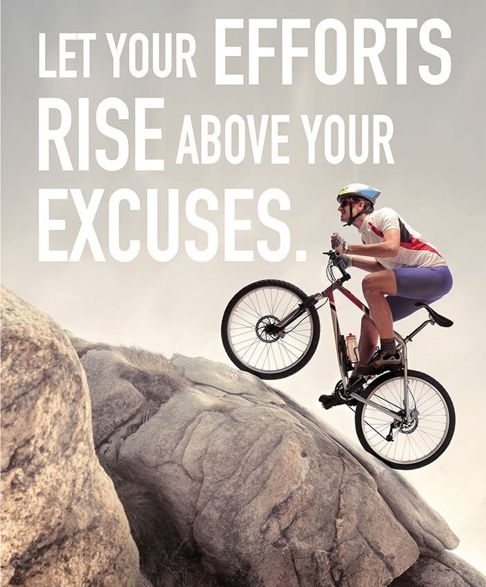 Classroom Posters LET YOUR EFFORTS RISE ABOVE YOUR EXCUSES poster ...