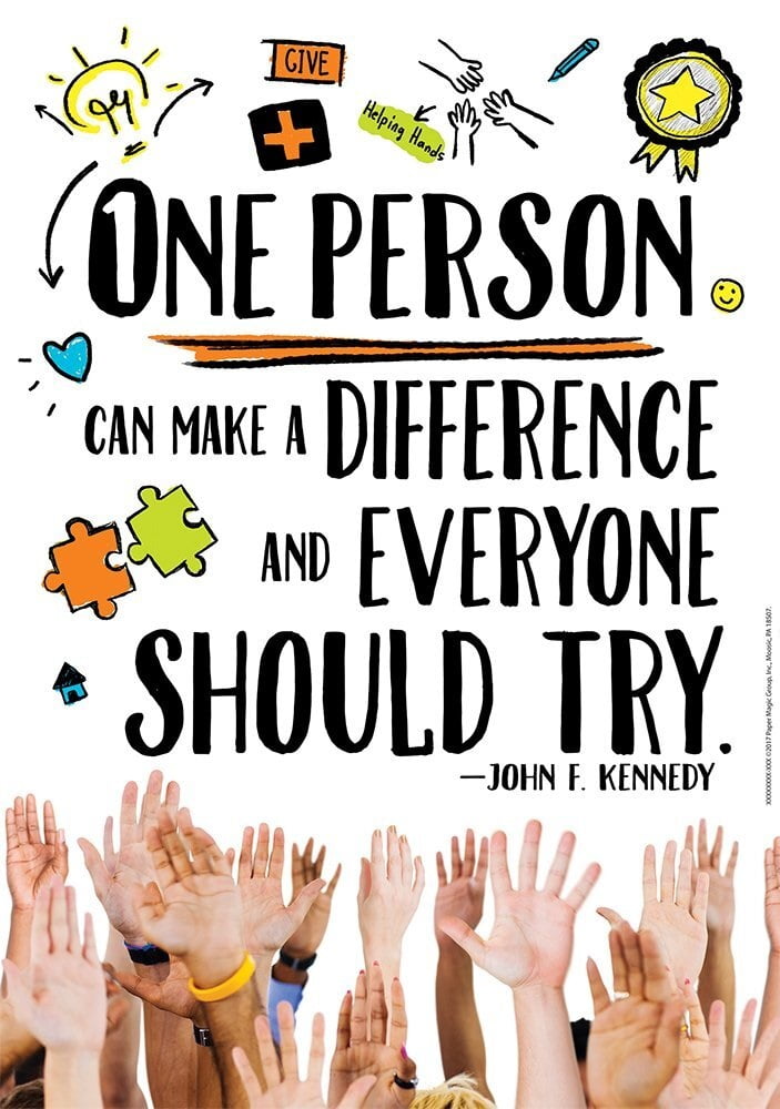 Classroom Posters, Measures One Person Makes a Difference poster ...