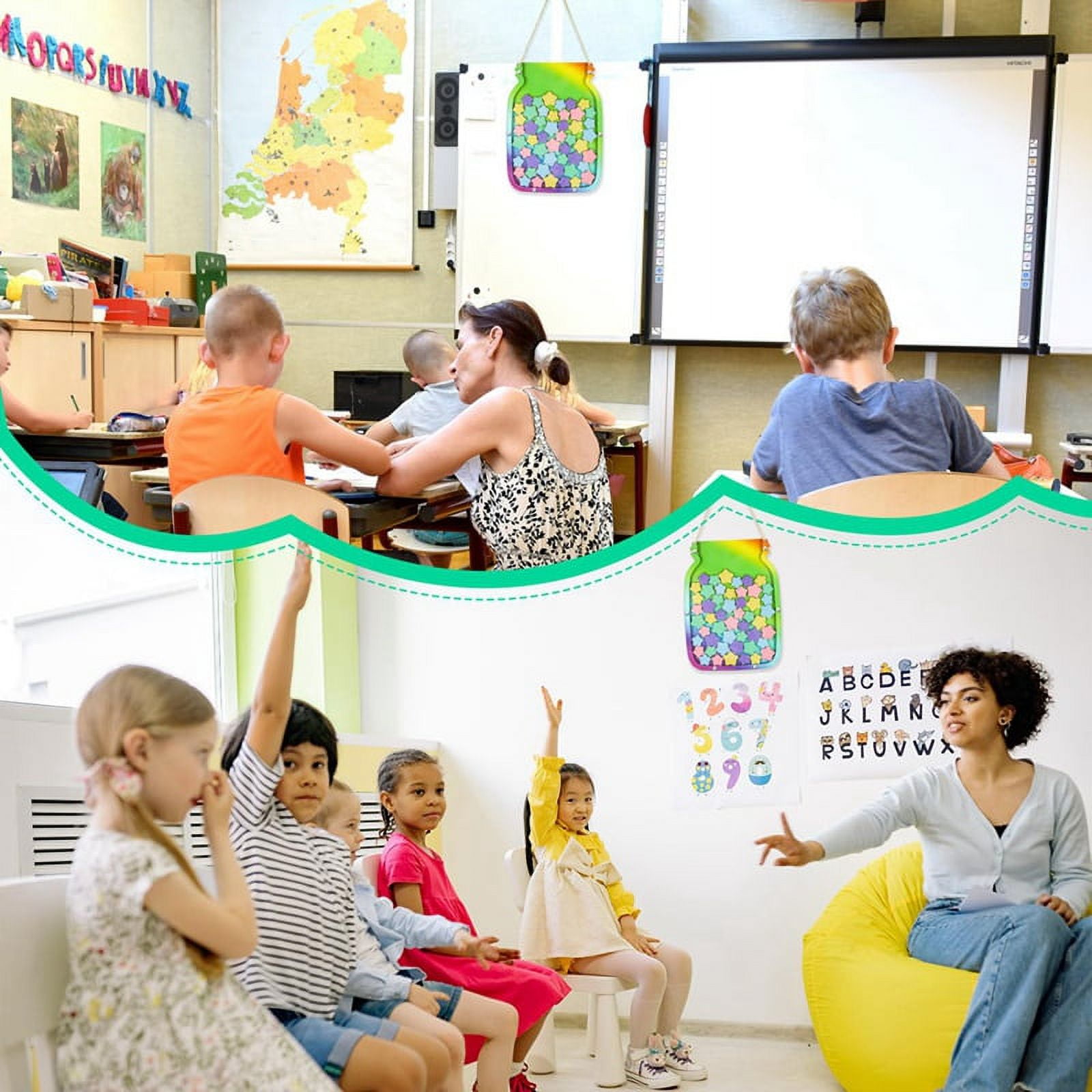 Classroom Reward Jars for Kids Toddlers Star Jar Reward System ...