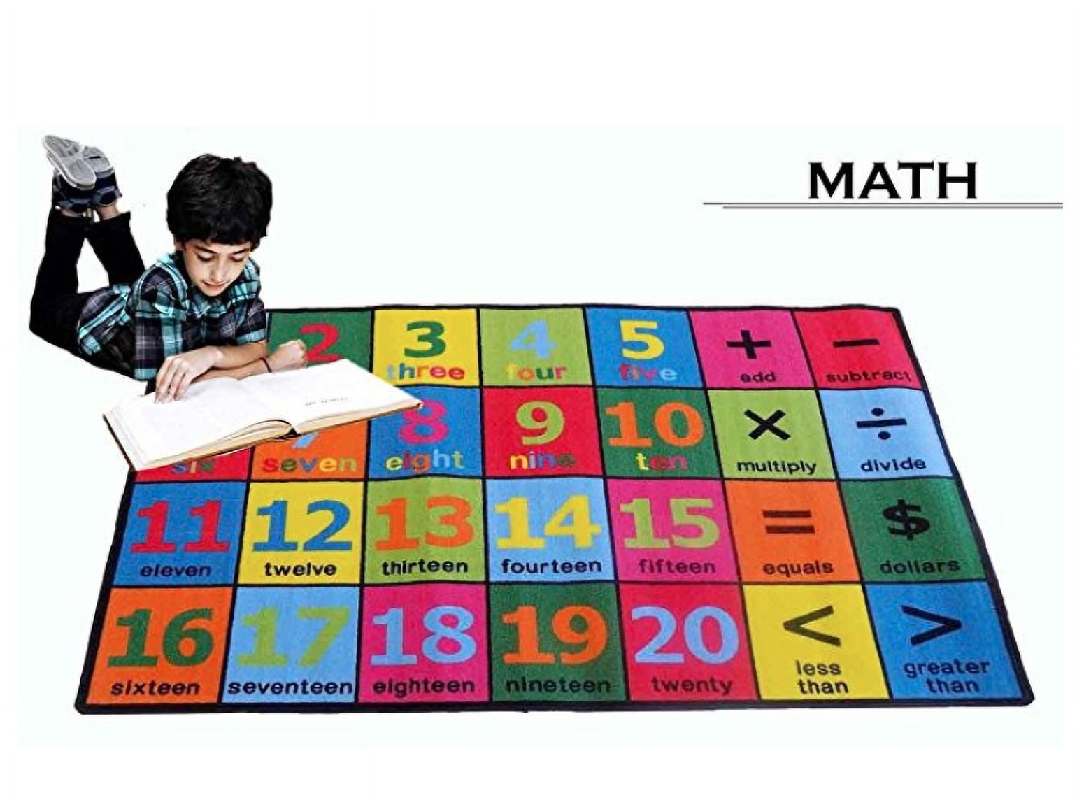 Classroom Rugs for Kids Learning Math is Great Area Rug 7' x 10' New ...