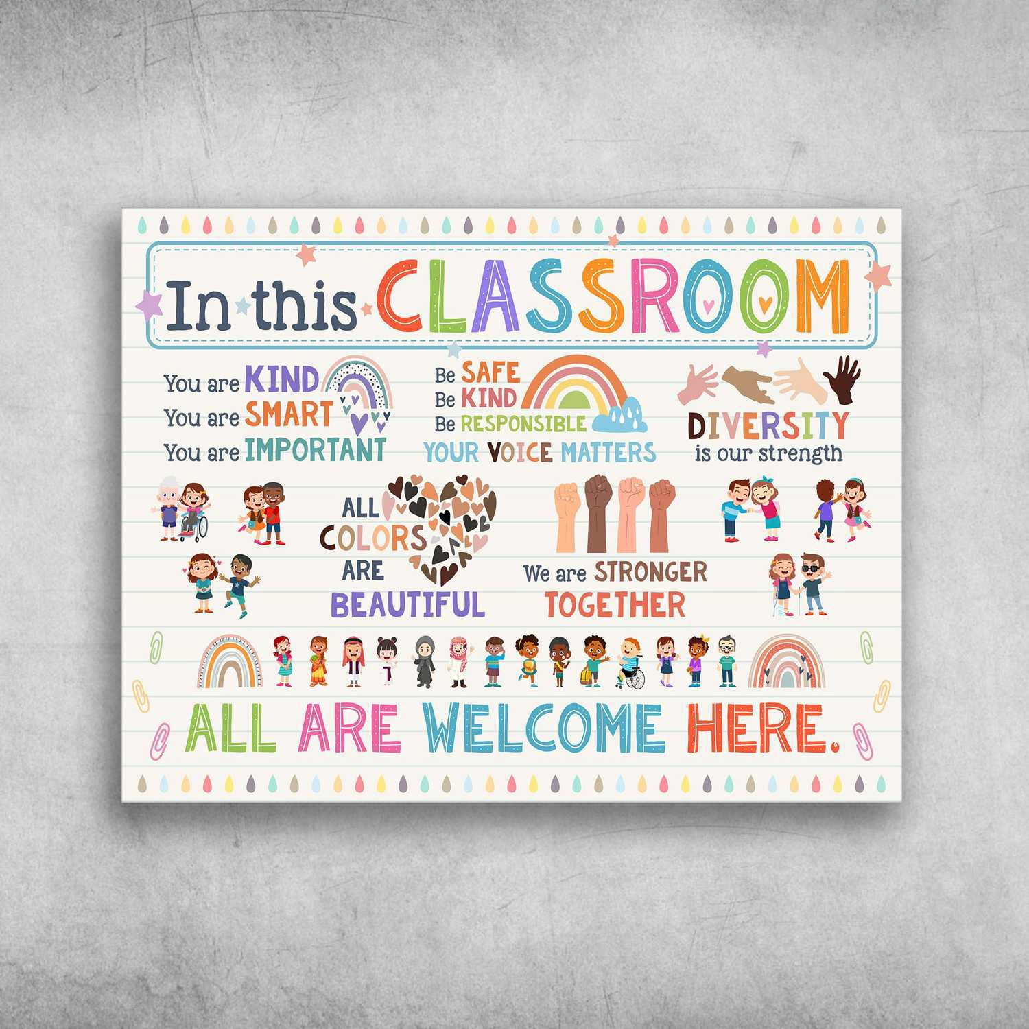 Classroom Rules - In This Classroom, You Are Kind, You Are Smart, You ...