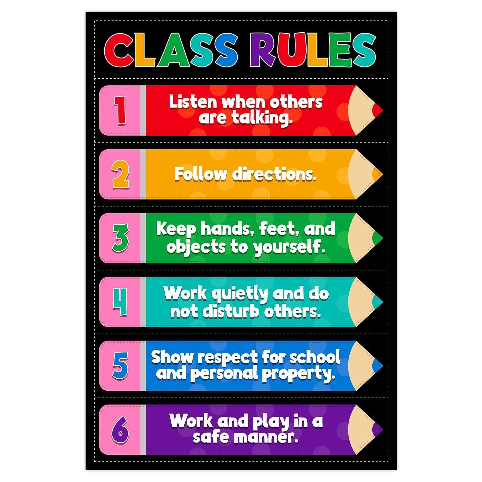 Classroom Rules Poster Colorful Classroom Educational Poster Teacher ...