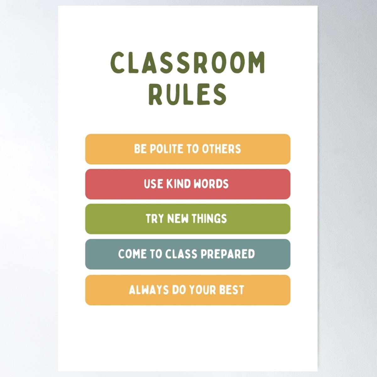 Classroom Rules Poster | Fun & Engaging Classroom Decor For Kids ...