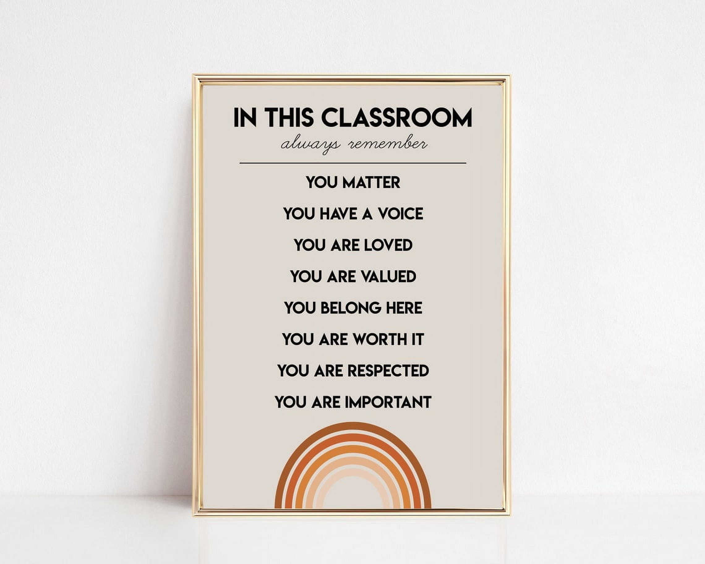 Classroom Rules Poster Neutral Classroom Decor Calm Neutral Classroom ...