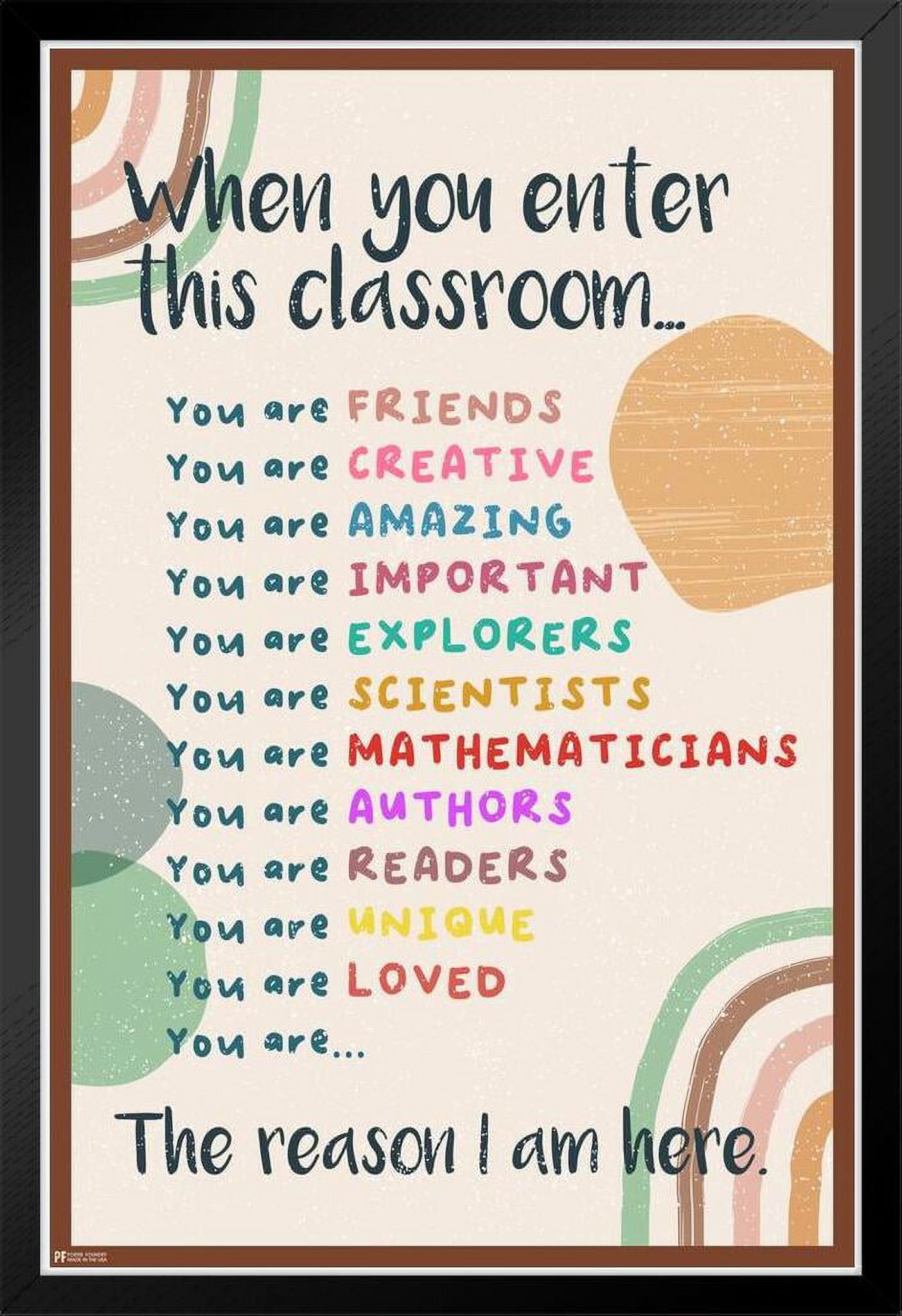 Classroom Rules Poster Rainbow Boho Classroom Decor When You Enter Door ...