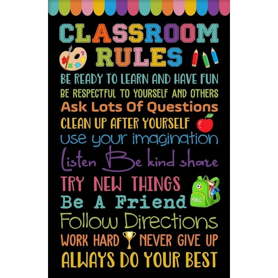 Classroom Rules Poster Be Ready To Learn Classroom Decor, Teacher ...