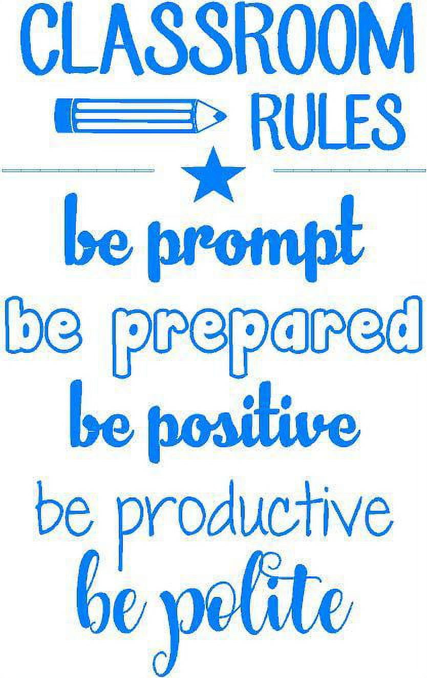 Classroom Rules Quote for Wall - Teaching School Vinyl Decal ...