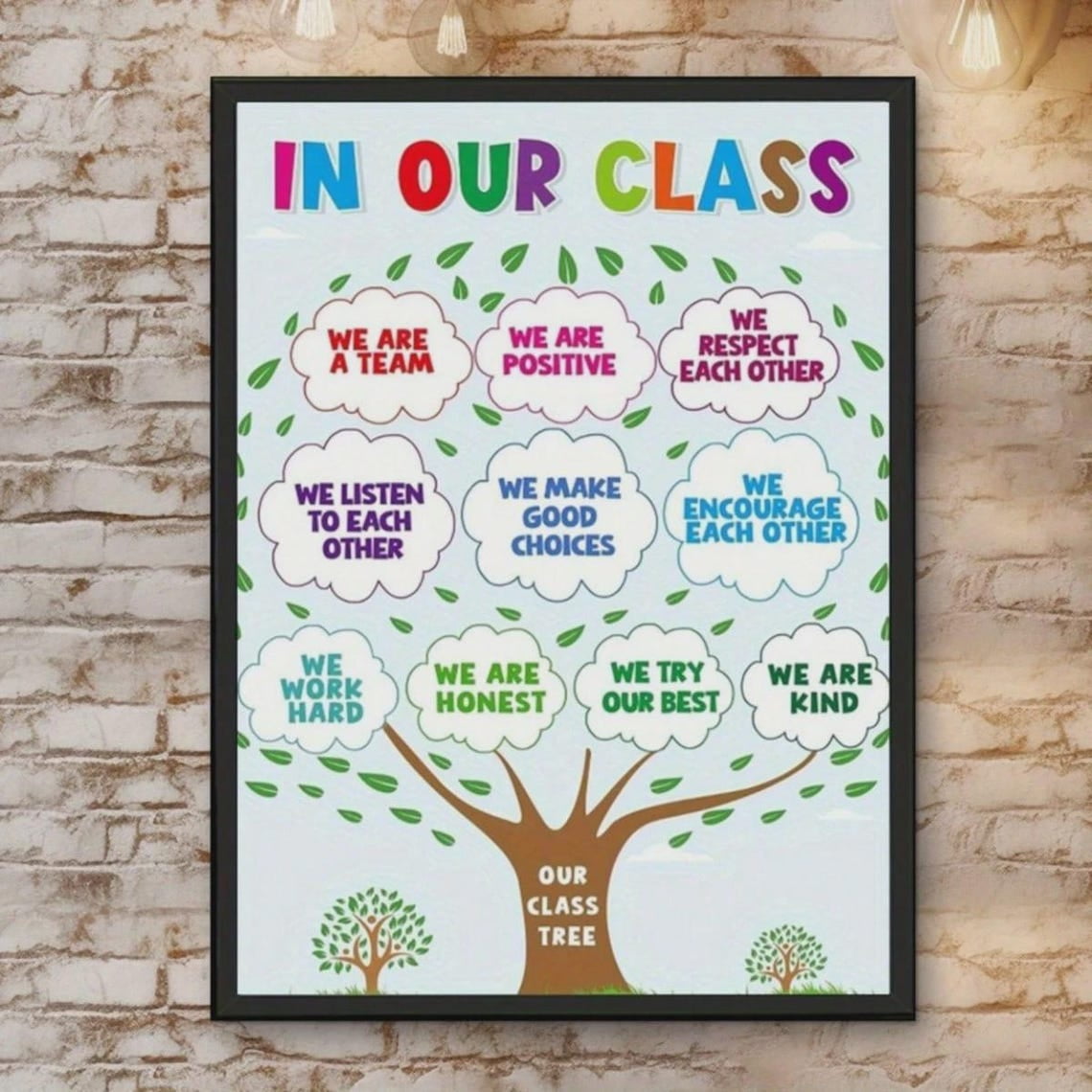 Classroom Rules Wall Art Poster Positive Classroom Decor Poster Teacher ...
