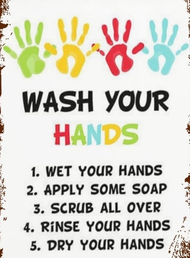 Classroom Rules Wash Hands poster Kids Bathroom Art - Fun Classroom ...