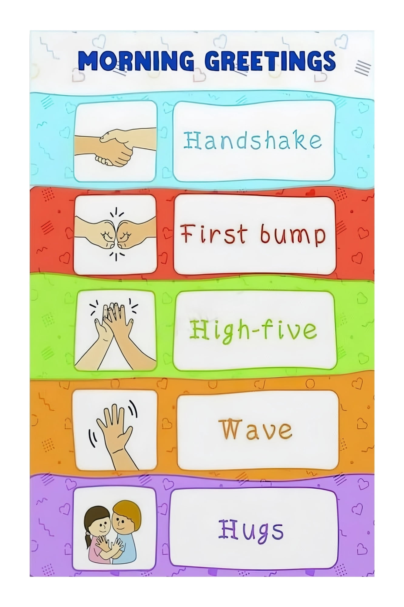 Classroom Rules and Greetings Poster Circle Time Manners Chart for ...
