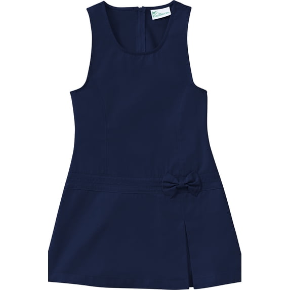 Classroom Uniform Jumper, Poly Cotton Twill, Drop Waist with Bow Detail ...