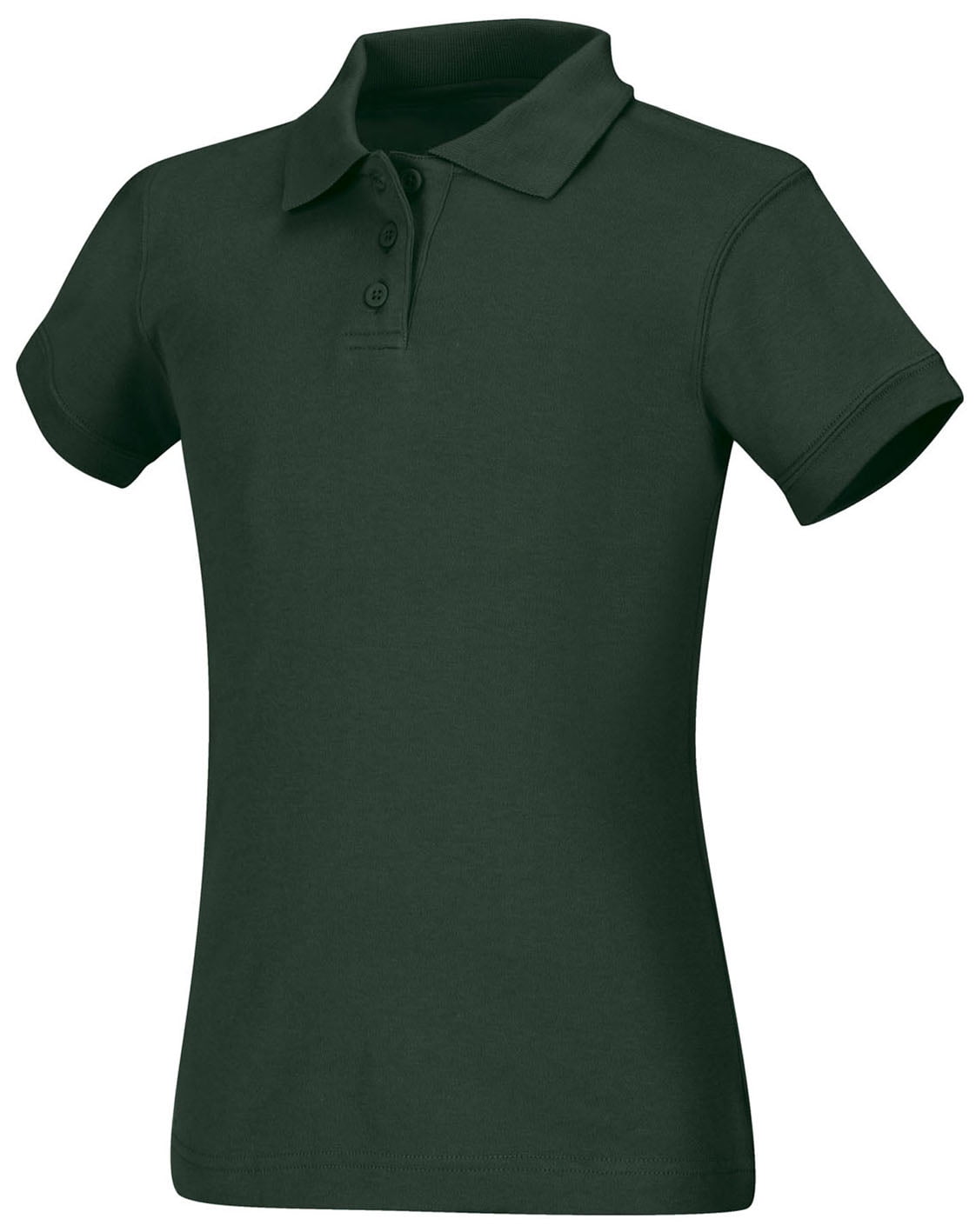Classroom School Uniform Girls Short Sleeve Fitted Interlock Polo ...