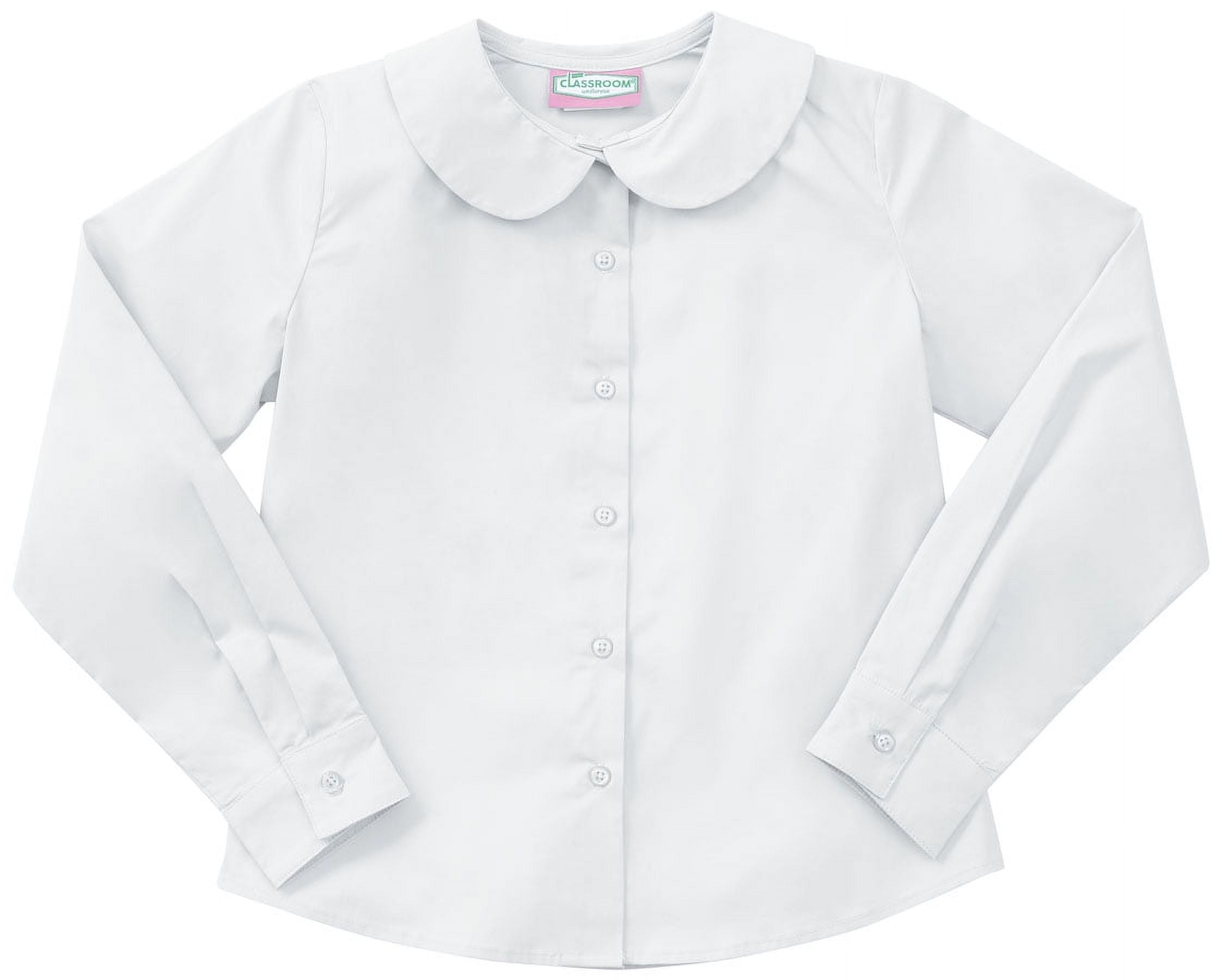 Classroom School Uniforms Long Sleeve Peter Pan Blouse 57884 - Walmart.com