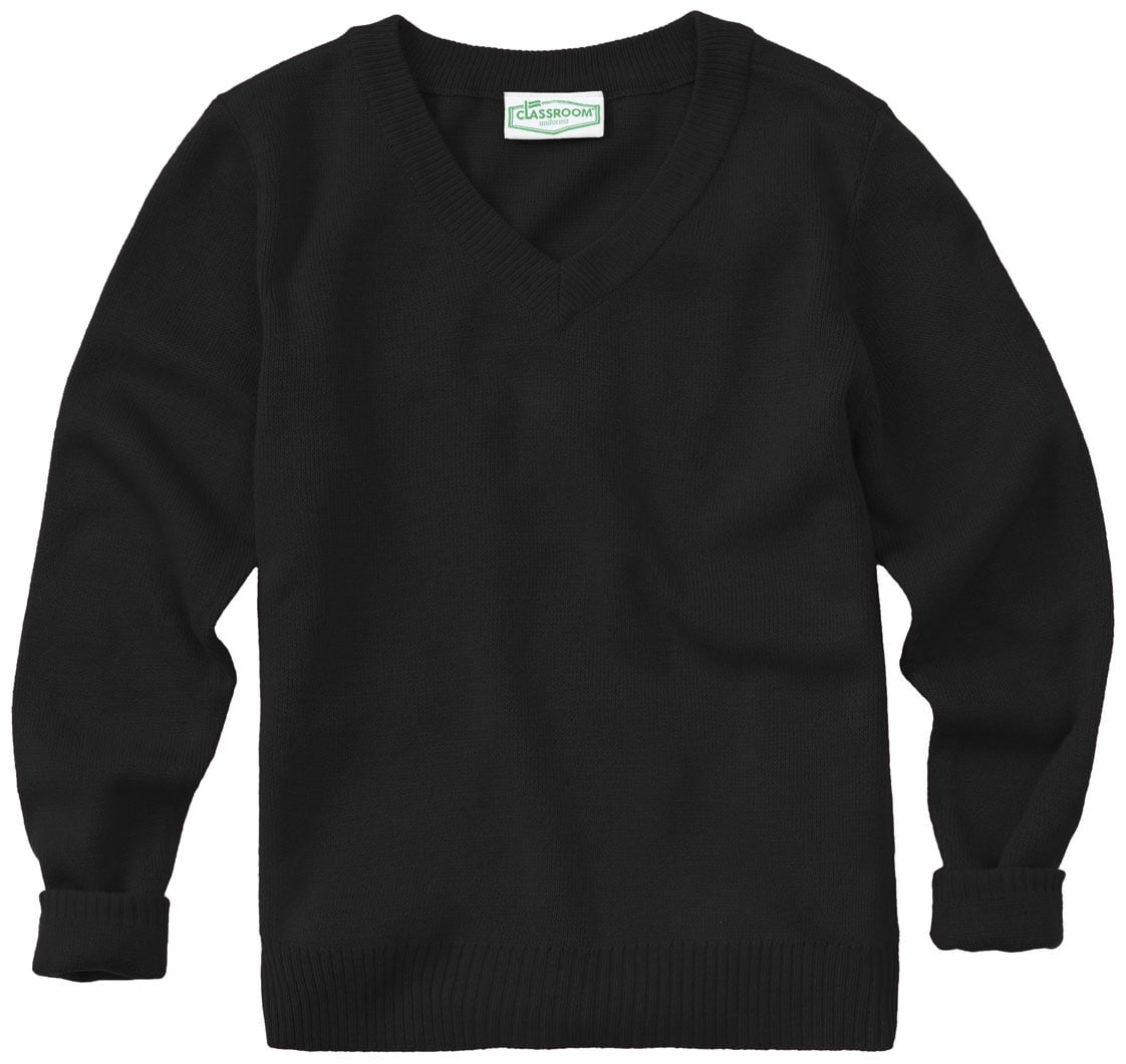 Classroom School Uniforms Adult Long Sleeve V-Neck Sweater 56704 ...