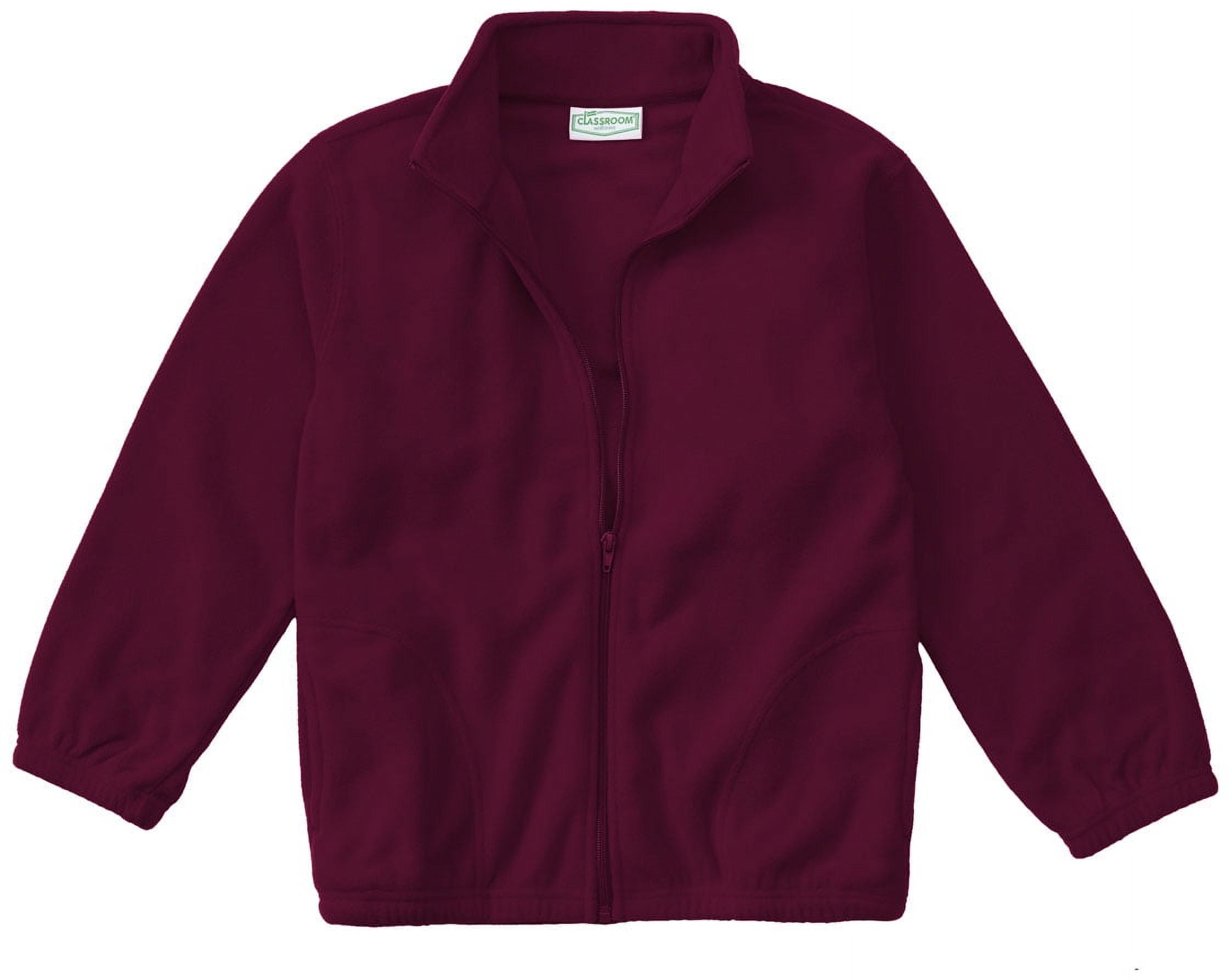 Classroom School Uniforms Adult Polar Fleece Jacket 59204, S, Burgundy ...