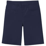 Real School Juniors' Flat Front Low Rise School Uniform Shorts ...