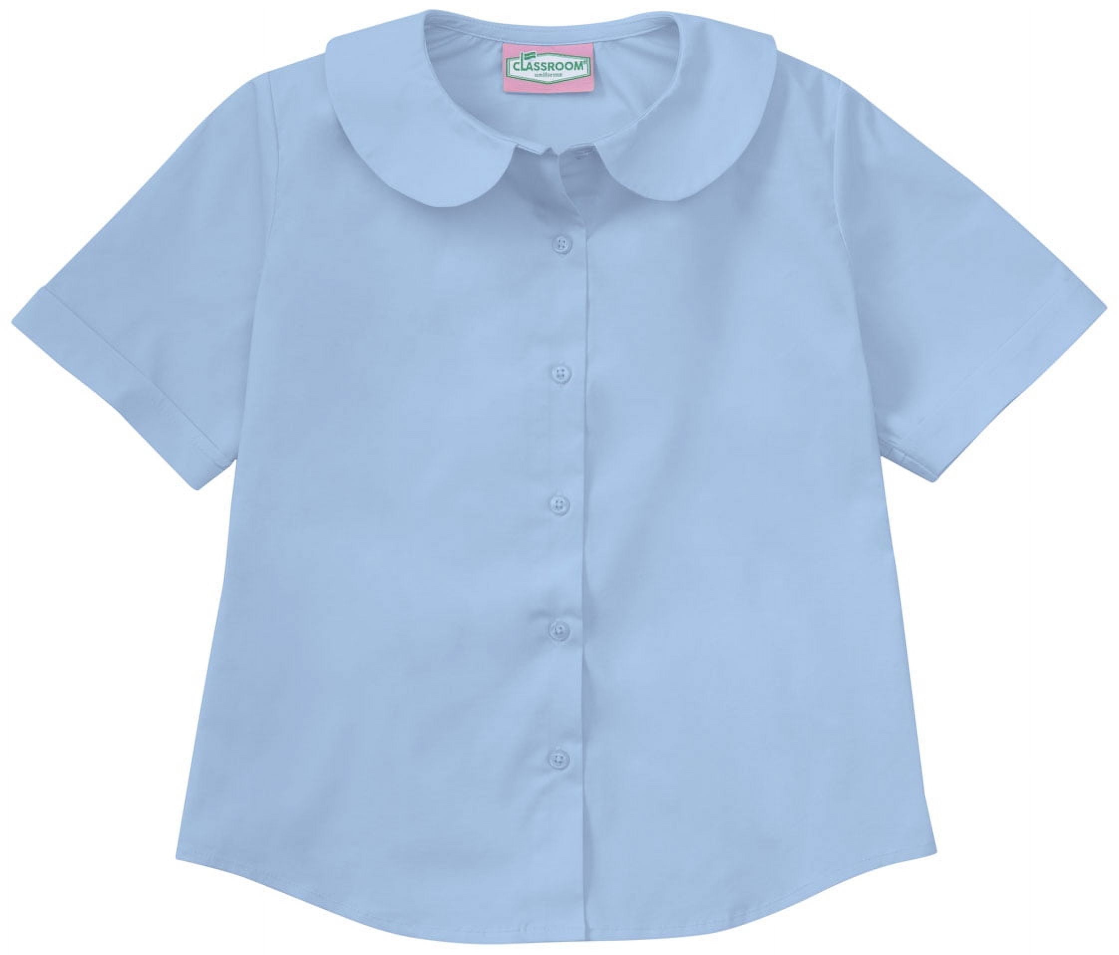 Classroom School Uniforms Big Kid Short Sleeve Peter Pan Blouse 57552 ...