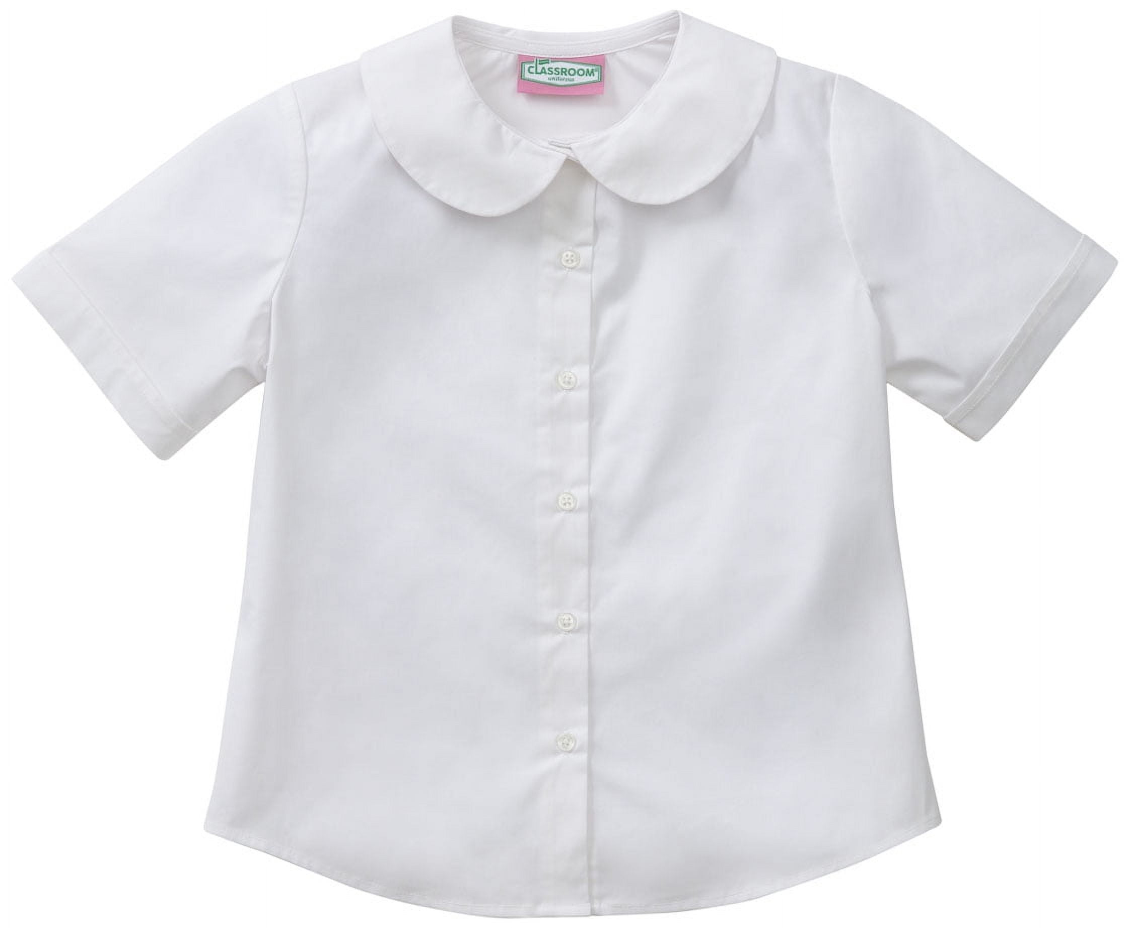 Classroom School Uniforms Big Kid Short Sleeve Peter Pan Blouse 57552 ...