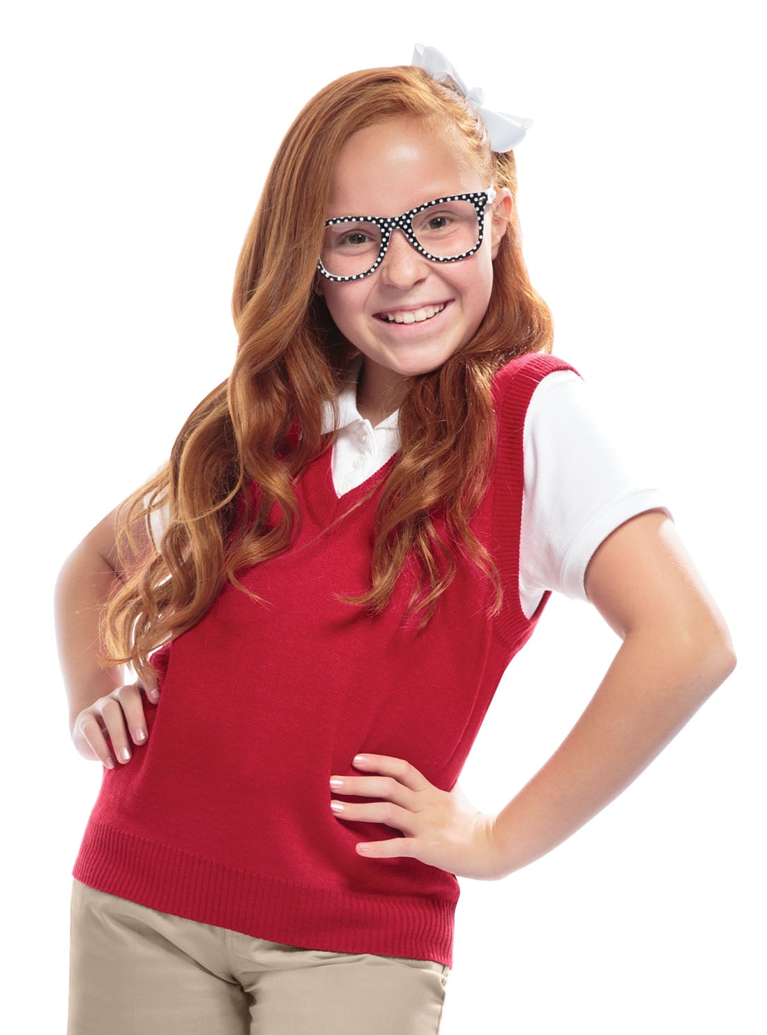 Classroom School Uniforms Big Kid Sweater Vest 56912, M, Red - Walmart.com