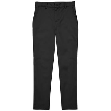 Real School Juniors' Teen Bottoms: Flat Front Low Rise School Uniform ...