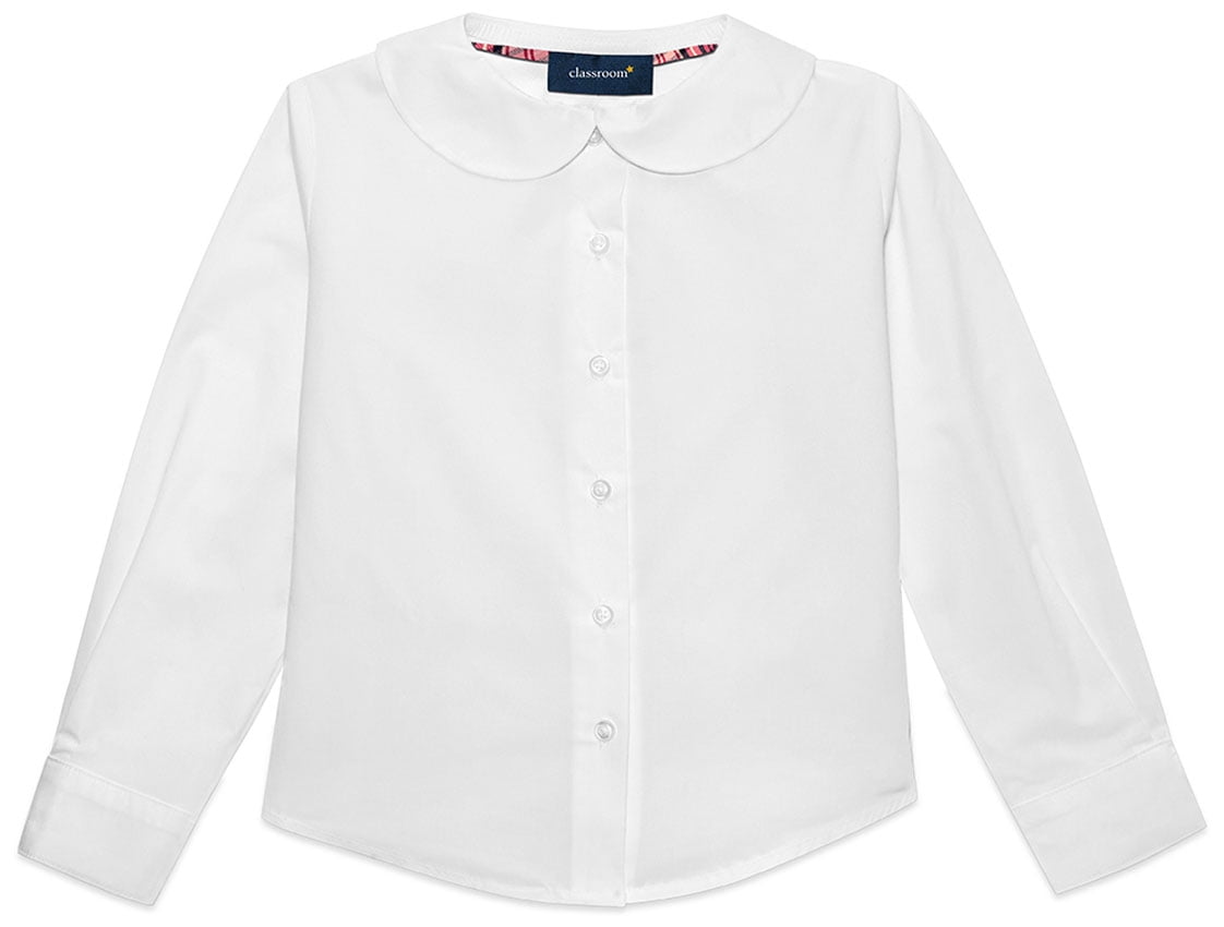 Classroom School Uniforms Long Sleeve Peter Pan Blouse 57882 - Walmart.com
