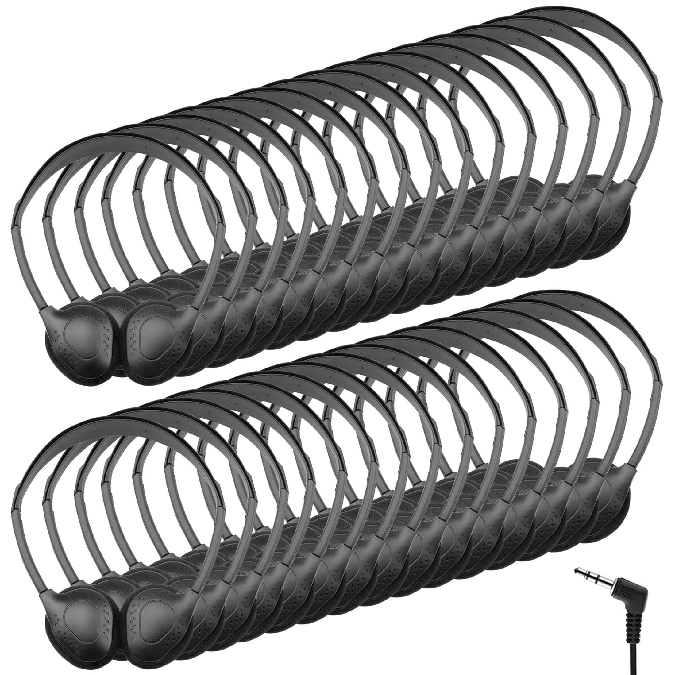 Classroom SoundWave Kids Headphones - 30 Pack Wired Over-Ear Set ...