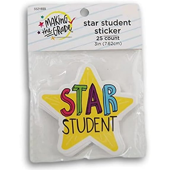 Classroom Star Student Badge -"Star Student" - 25 Count - 3 Inch ...