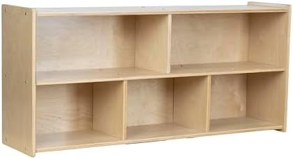 Classroom Storage Shelves, 5-Cubby Storage Unit, Birch Plywood ...