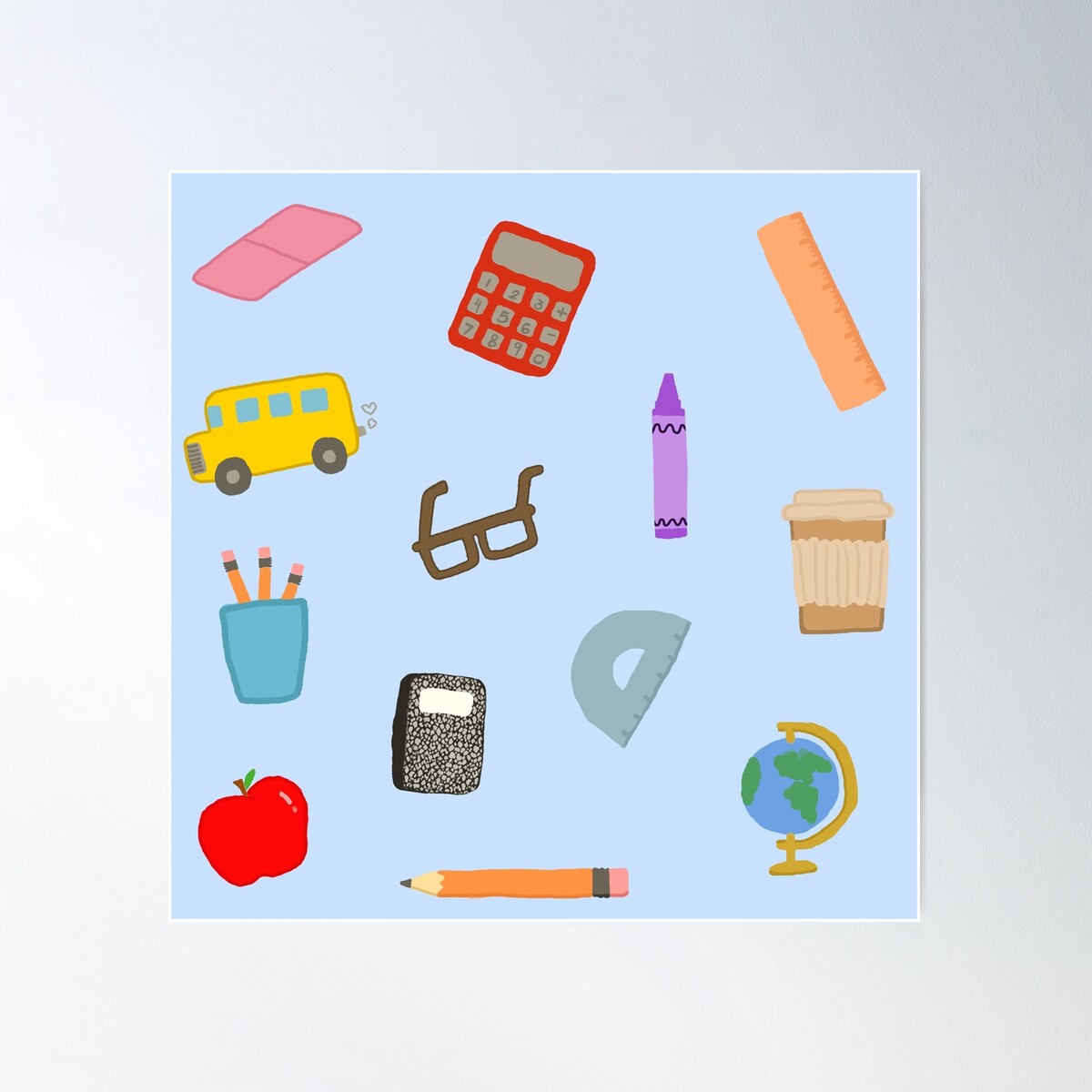 Classroom Teacher Sticker Pack Poster Wall Art, Modern Wall Decor For ...