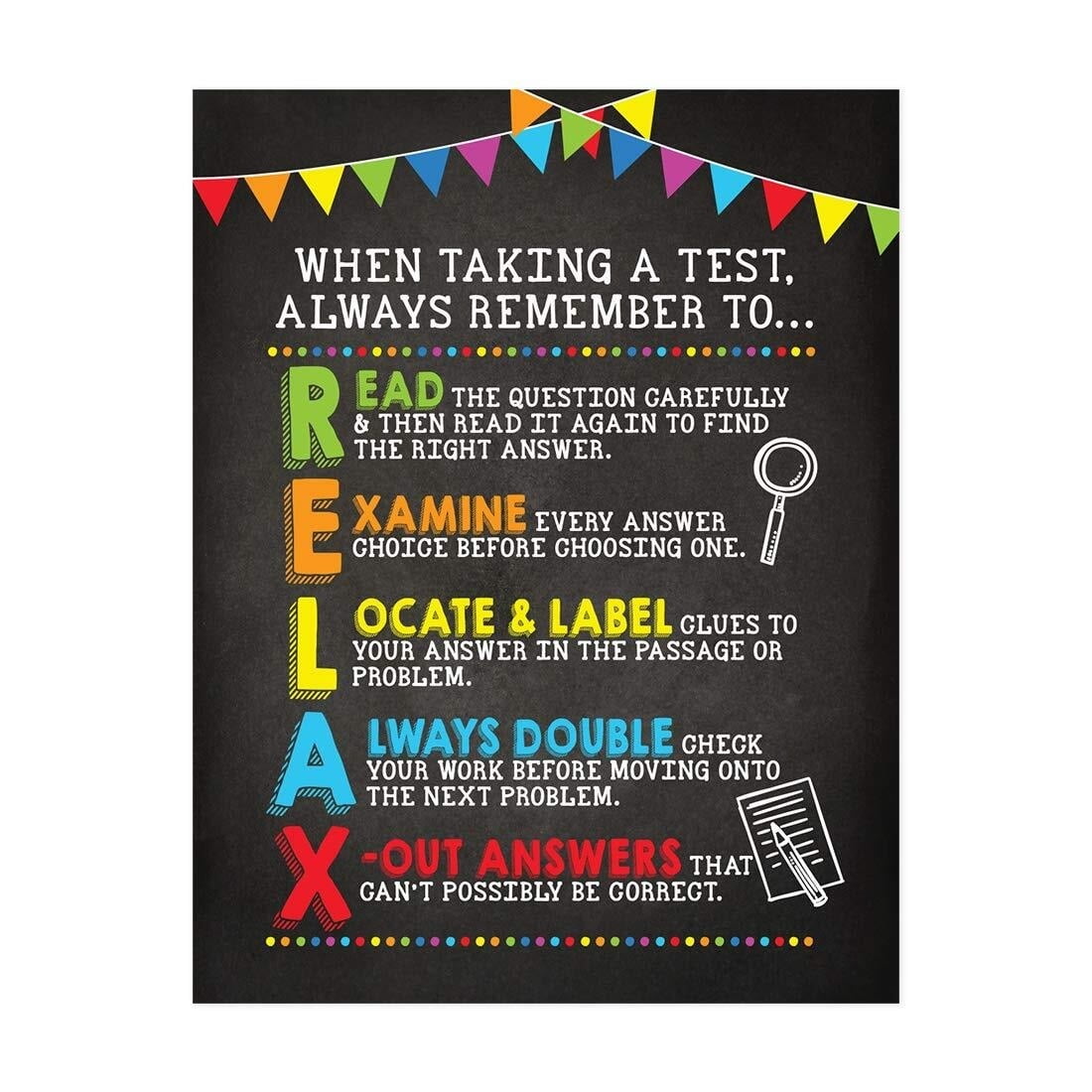 Classroom Teacher Wall Art Decor Poster Signs When Taking a Test ...