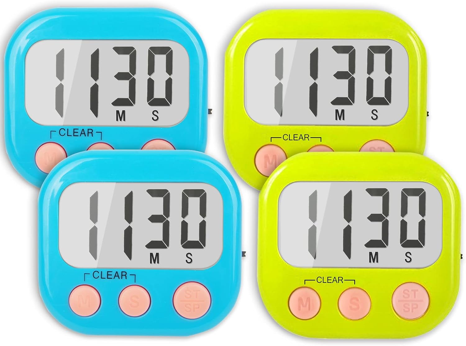 Classroom Timers for Teachers Kids Large Magnetic Digital Timer 4 Pack ...